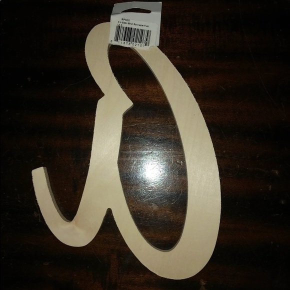 Wall Decor | Unfinished Wooden Cursive Letter A For Crafts | Poshmark
